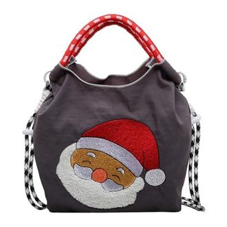 Generic Kexpery Sac P&egrave;re No&euml;l Sacoche Bandouli&egrave;re Mignon avec Dessin Anim&eacute; Sac Fourre-Tout &agrave; Poign&eacute;e Sup&eacute;rieure pour Femmes