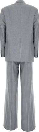 Tagliatore Wool Flannel Check Pant Suit - Gray