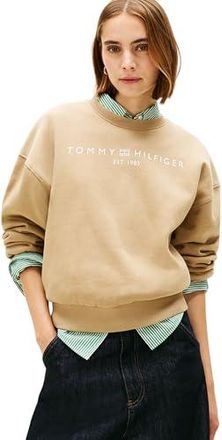 Tommy Hilfiger Corp Logo Mdrn Swtsrt Ww0Ww47831 Sweat-Shirt &agrave; Enfiler, Beige (Driftwood Taupe), 3XL Grande Taille Femme
