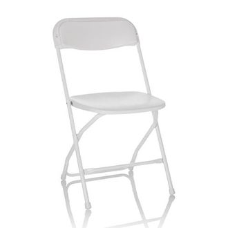 hjh OFFICE Chaise Pliante jusquà 190kg TUDELA XXL W Chaise de Camping Pliante, Indoor et Outdoor Chaise Pliante, Blanc