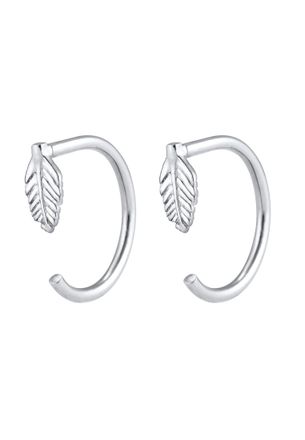 Elli Ohrringe Damen Feder Boho Gipsy Creole in 925 Sterling Silber