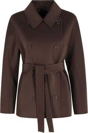 Max Mara Femme, Manteaux, Brun, Taille: 40 FR Louise Crop Coat