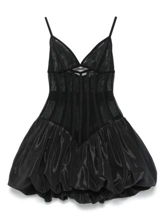 Nissa robe-corset à coupe courte - Noir