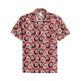 Brooks Brothers Navy Red Baumwoll-Popeline Sporthemd mit Blumenmuster - - Shirts - Herren - Mehrfarbig - XL