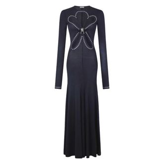 Paco Rabanne Second-Skin Langes Kleid aus Jersey - - Dresses - Damen - Schwarzk - S