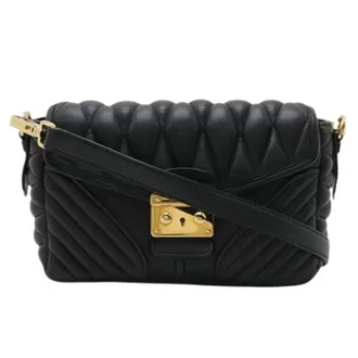 Miu Miu Pre-owned Nappa Biker 2way Schultertasche - - Pre-owned - Damen - Schwarzk - ONE SIZE