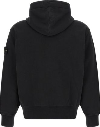 Stone Island Mens Black Cotton Sweatshirt Clothing