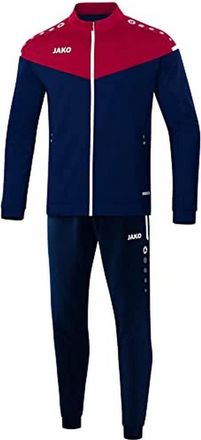 Jako Herren Trainingsanzug Polyester Champ 2.0, Marine/Chilirot, 4XL