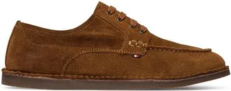 Tommy Hilfiger Halbschuhe Stitchdown Suede Derby FM0FM05841 Braun