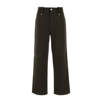 Burberry Homme, Pantalons, Brun, Taille: L Pantalon Large en Coton Chocolat