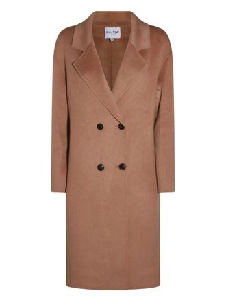 Kujten manteau en laine à boutonnière croisée - Marron