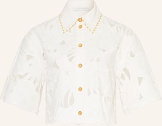 Zimmermann Hemdbluse Aus Lochspitze weiss