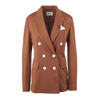 Circolo 1901 Femme, Vestes, Brun, Taille: 36 FR Giacca doppiopetto