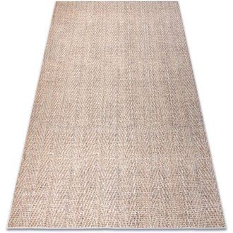 RugsX Andre 1577 Waschteppich Fischgr&auml;t Anti-Rutsch - beige beige 120x170 cm