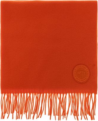 Canada Goose Schal mit Fransen aus Woll-Kaschmir-Mischung - - Accessories - unisex - Orange - ONE SIZE