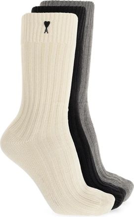 Ami Femme, Sous-v&ecirc;tements, Multicolore, Taille: XS Lot de trois paires de chaussettes