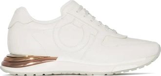 Ferragamo Femme, Chaussures, Blanc, Taille: 34 1/2 EU Brooklyn Low-Top Baskets