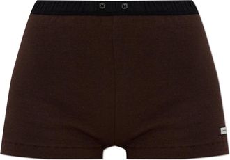 Entire studios Entire Studios, Femme, Shorts, Brun, Taille: 38 FR Logo Shorts