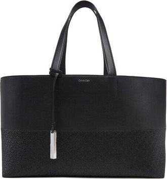 Calvin Klein Handtasche Ck Mixmedia Shopper_Mono K60K613166 Schwarz