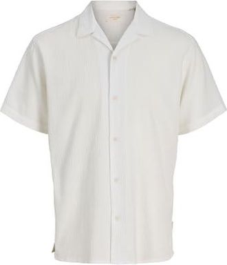 Jack & Jones Jorluke Crinkle Resort SS Sn Chemise d&eacute;contract&eacute;e pour Homme, Cloud Dancer, M