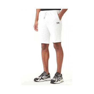 Karl Lagerfeld Homme, Shorts, Blanc, Taille: L Stretch Logo Shorts d&eacute;contract&eacute;s