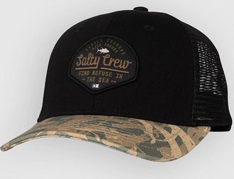 Salty Crew Border Trucker Cap black camo
