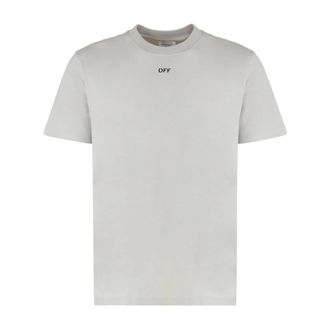 Off-white Rundhals-T-Shirt - - Tops - Herren - Grau - S
