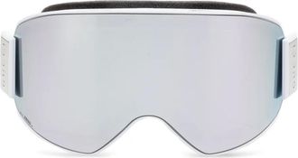Gucci Skibrille mit Logo-Riemen - Weiß