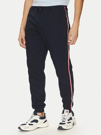 Tommy Hilfiger Jogginghose Global Stripe MW0MW38696 Dunkelblau Regular Fit