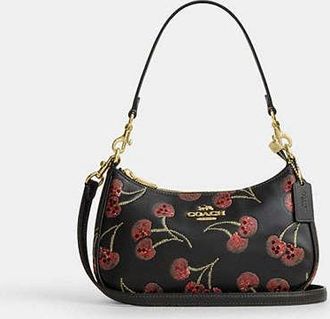 Coach Teri Schultertasche Mit Kirschprint