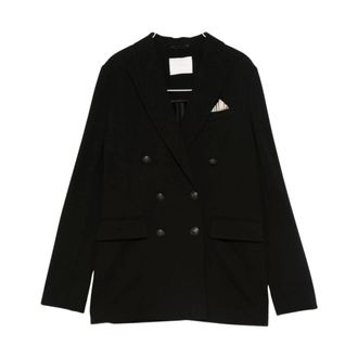 Circolo 1901 Femme, Vestes, Noir, Taille: 42 FR Veste croisée toucher cachemire