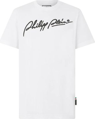 Philipp Plein T-Shirt Rundhalsausschnitt Ss Signature - - Tops - Herren - Wei&szlig; - 3XL