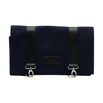 Dior Porte-documents textur&eacute; doccasion avec bretelles r&eacute;glables - unisex - Pre-owned - Bleu - Taille: ONE Size