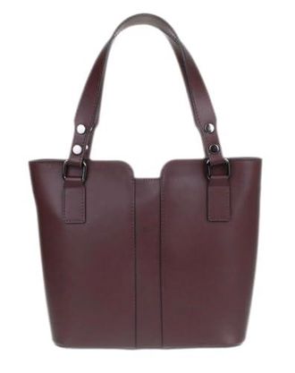 Girly HandBags Sac &agrave; bandouli&egrave;re en cuir italien v&eacute;ritable pour femme - Sac &agrave; main souple - Taille M, bordeaux, W 30, H 24, D 10 cm (W 12, H 9, D 4 inches)