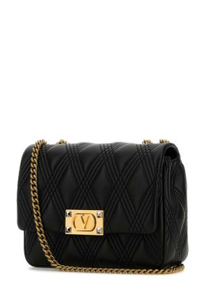 Valentino Garavani Womens Black Nappa Leather Medium Quiltie 67 Shoulder Bag Nero Borse A Tracolla