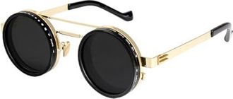 Generic Lunettes de soleil teint&eacute;es r&eacute;glables 1 &agrave; 9 vitesses ND9 verres ronds polaris&eacute;s pour homme et femme pour la conduite, la p&ecirc;che, les activit&eacute;s de plage