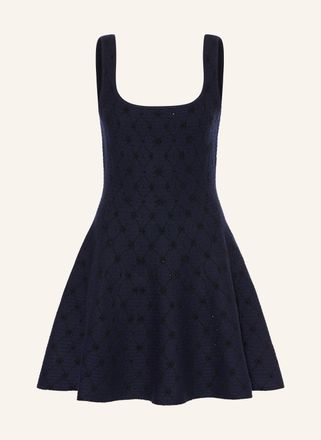 Maje Strickkleid Mit Schmucksteinen blau