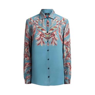 Etro Femme, Blouses et Chemises, Multicolore, Taille: 38 FR Chemise en soie &agrave; motif cachemire