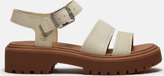 Timberland Stone Street Plateau-Sandale mit Fersenriemen f&uuml;r Damen in Hellbeige, Damen, Beige, Gr&ouml;&szlig;e