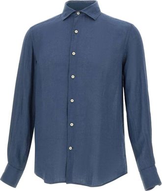 MC2 Saint Barth Homme, Chemises, Bleu, Taille: M Pamplona Linen Shirt