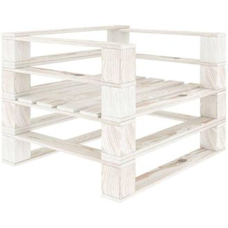 vidaXL Vidaxl - Fauteuil palette de jardin Bois Blanc