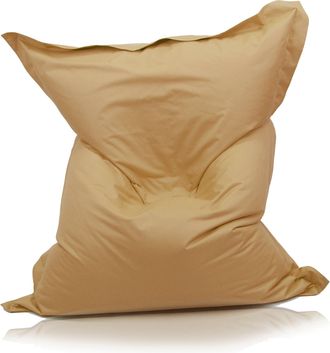 Kinzler S-10026/35 XXL Riesensitzsack, 140x180 cm, Sitzsack Outdoor Indoor, in vielen verschiedenen Farben, mit Innensack, hellbraun