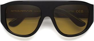 Retro Superfuture lunettes de soleil &agrave; monture g&eacute;om&eacute;trique - Noir