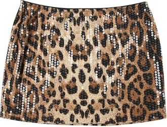 Generic Jupe Mini &agrave; Imprim&eacute; L&eacute;opard Robes de Soir&eacute;e Femmes Jupe Portefeuille Club-Soir&eacute;e &agrave; Paillettes Y2K Robes de Cocktail pour Femmes UK Jupes Crayon &Eacute;l&eacute;gan