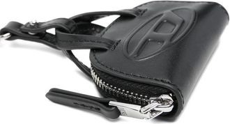 Diesel Calf Leather with Logo Detail Key Case - Black