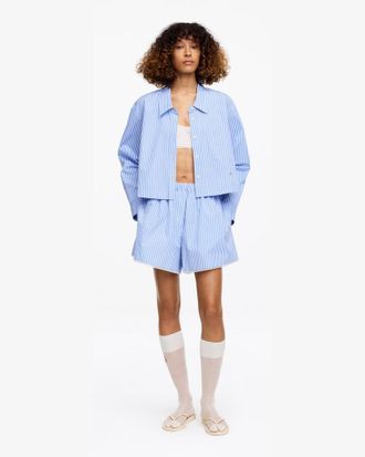 Arket Und Laila Gohar Shorts Mit Spitzenborte -Blau