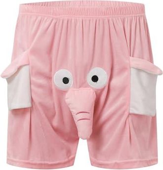 Generic Pantalon de d&eacute;tente pour homme - Boxer amusant - Short fantaisie - Sous-v&ecirc;tement humoristique - Pour homme - Boxer sur le th&egrave;me des animaux - Elephant