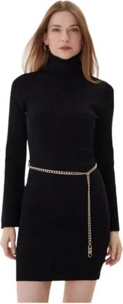 Michael Kors Femme, Robes, Noir, Taille: 40 FR Mini Robe C&ocirc;tel&eacute;e en Tricot