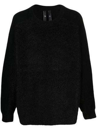 Yohji Yamamoto pull en mohair mélangé à effet brossé - Noir