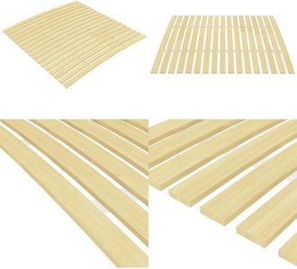 vidaXL Vidaxl - Lattenrost mit 17 Latten 120x200 cm - Holz Lattenrost - Lattenrost 120x200 - Pappelholzlattenrost - Rolloslatten - Zusammenklappbarer